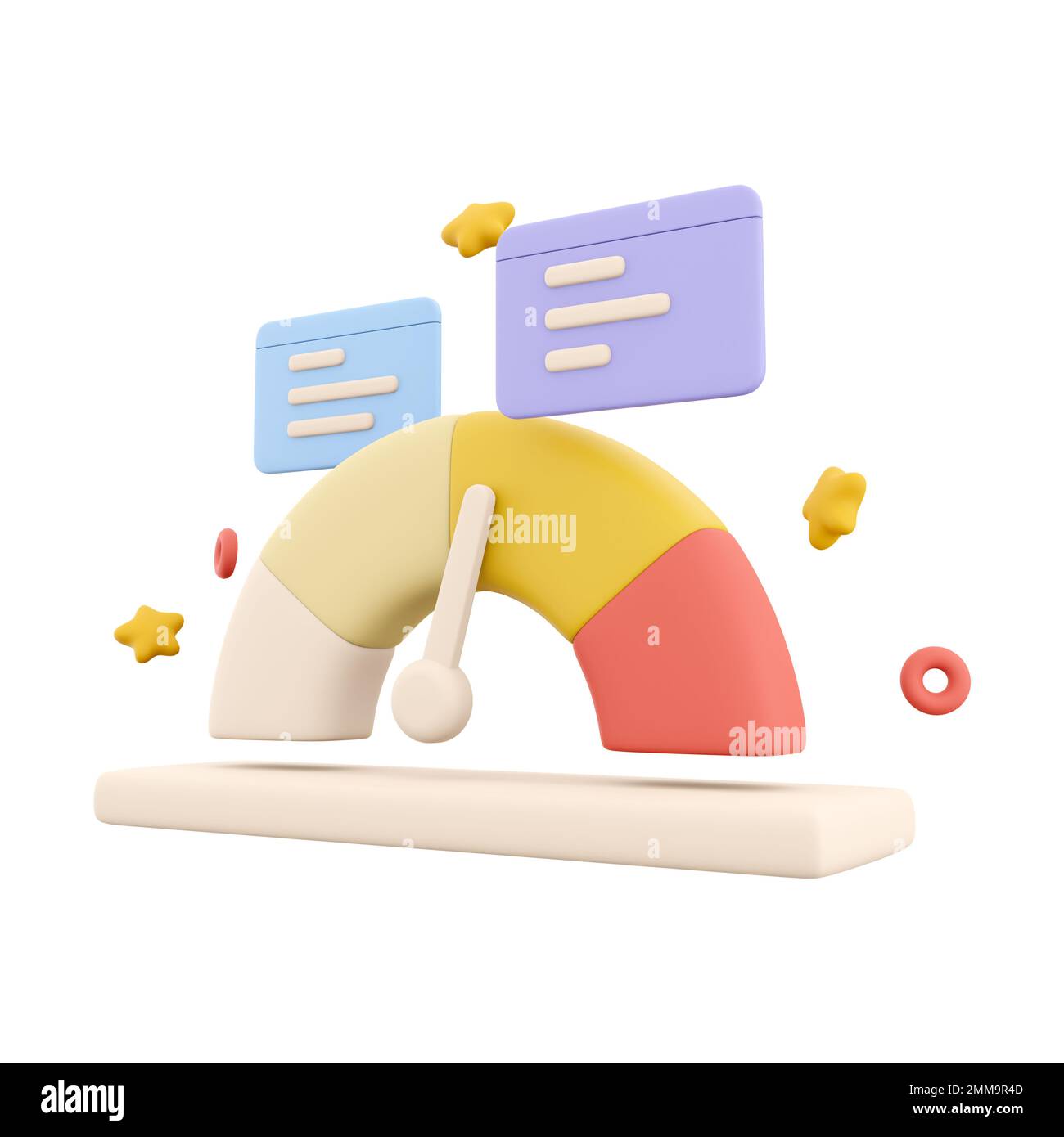 3d rendering arrow point scale speedometer icon. 3d render icon ...