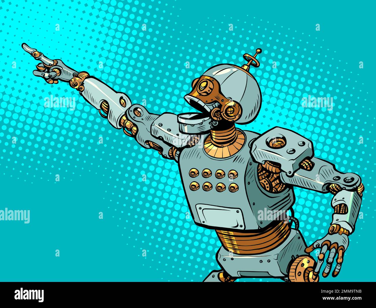 artificial intelligence robot point with their hand. Template ... artificial intelligence robot point with their hand. Template ...