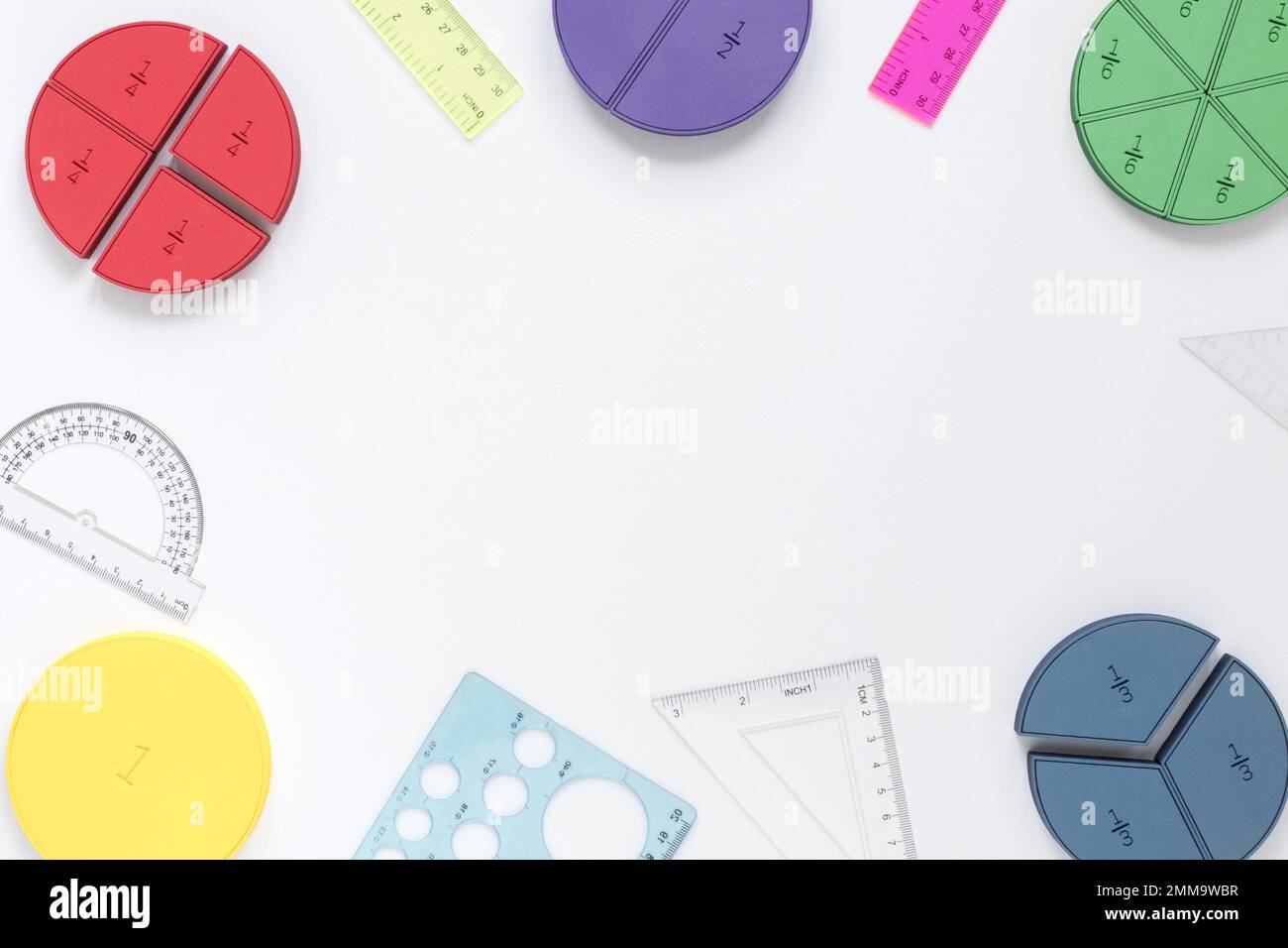 top view copy space rubbers rulers. Resolution and high quality ...