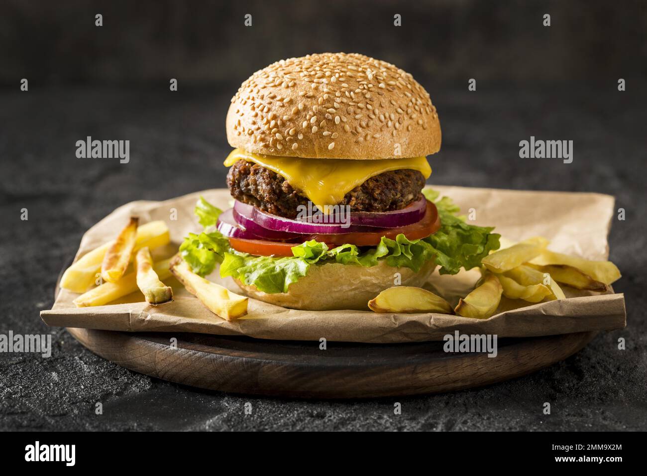 front view burger fries plate. Resolution and high quality beautiful ...