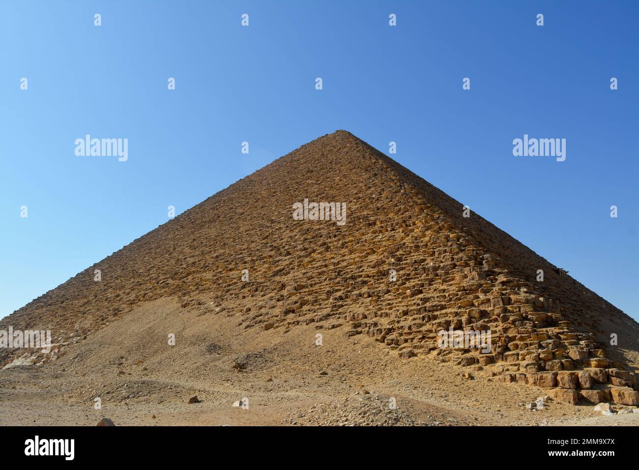 The red north pyramid of Dahshur of king Sneferu, named for the rusty ...