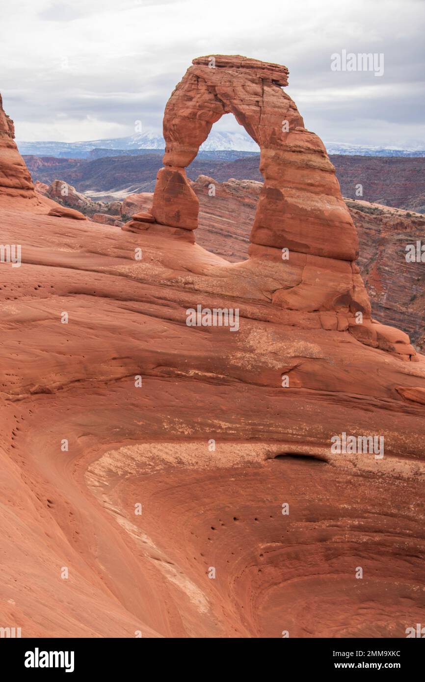 Delicate Arch is an icon of Arches National Park in Utah, USA Stock ...