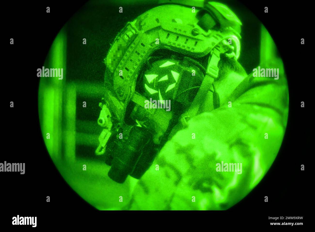 Members of 45 Commando Royal Marines, conduct night time Close Quarter ...