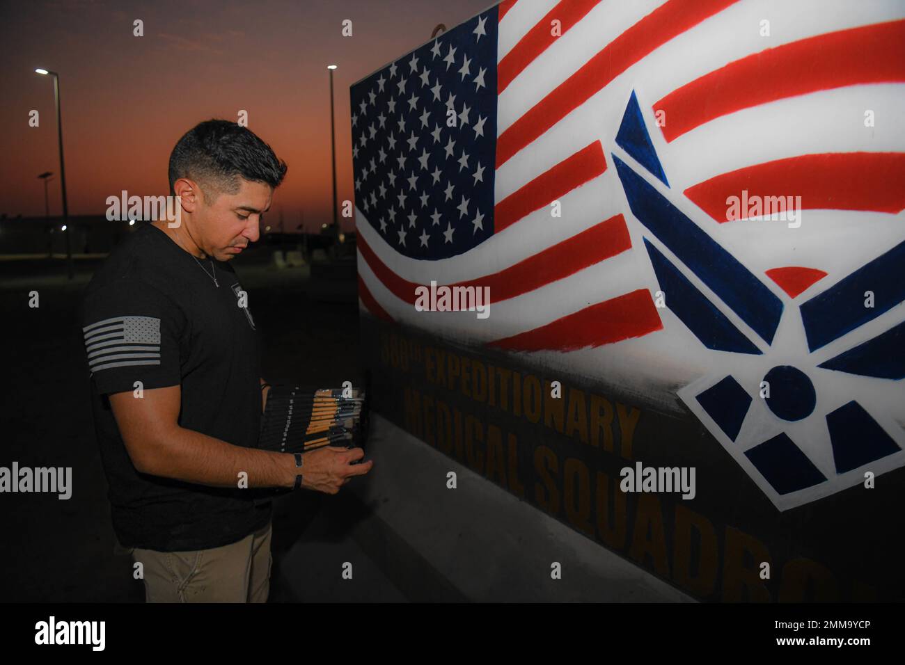 U.S. Army Sgt. Anthony Castillo, a mobility specialist assigned to the ...