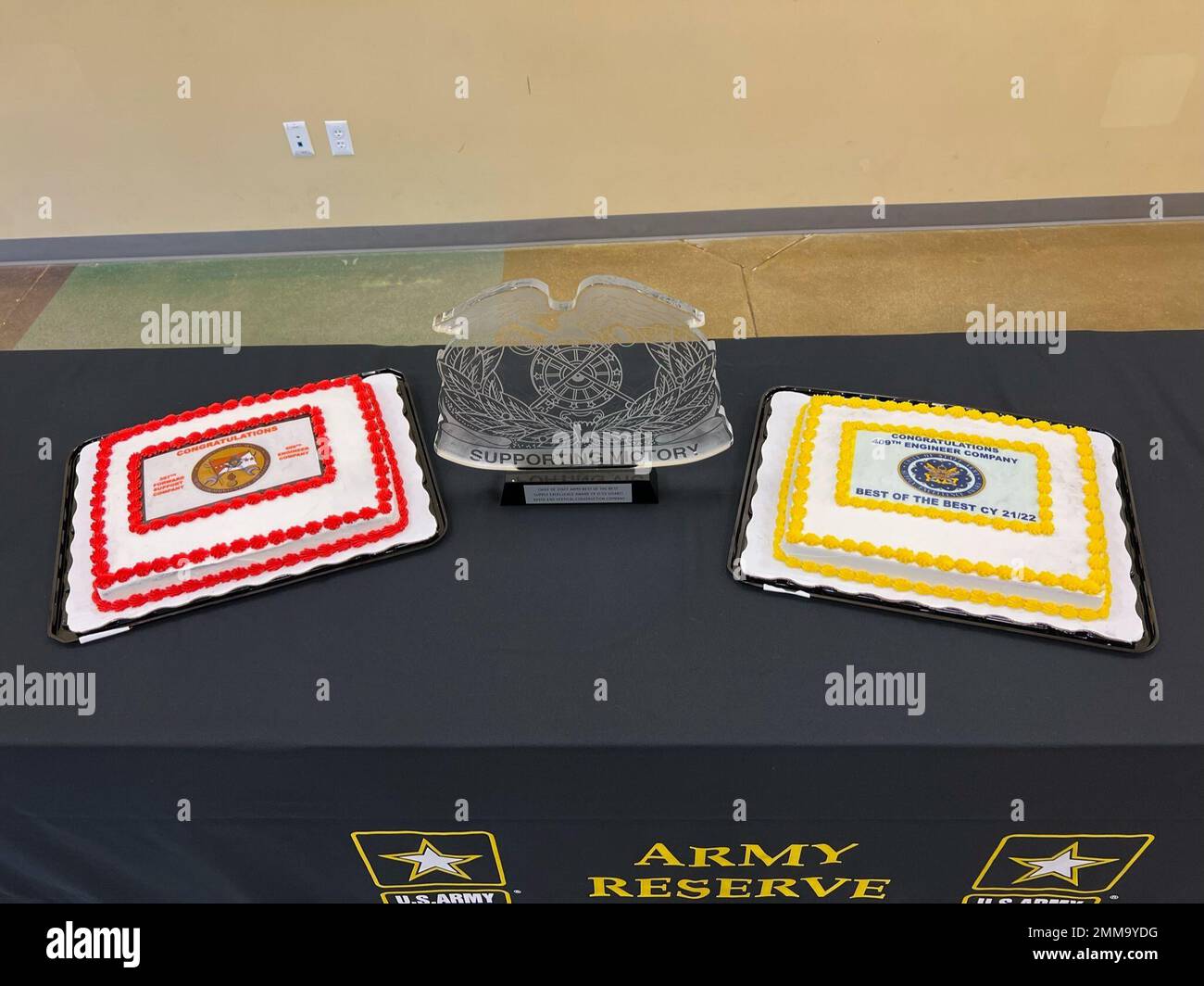 The celebration began with cake! The 409th Engineer Company (Engineer ...