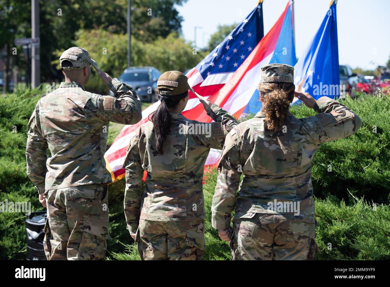 1st Lt. Joaquin Diaz, 1st Lt. Rebecca Maldonado, and Capt. Noraliz ...