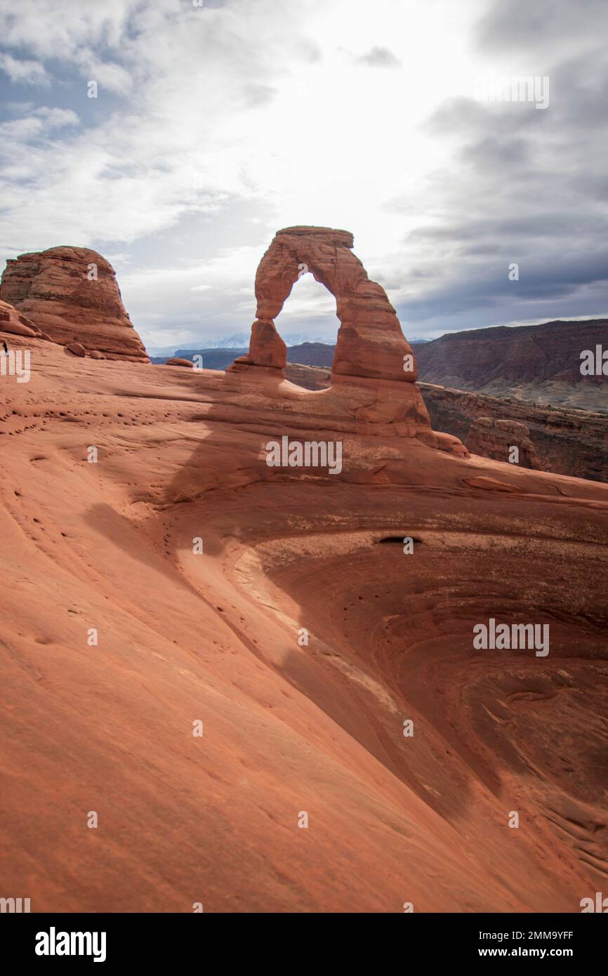 Delicate Arch is an icon of Arches National Park in Utah, USA Stock ...