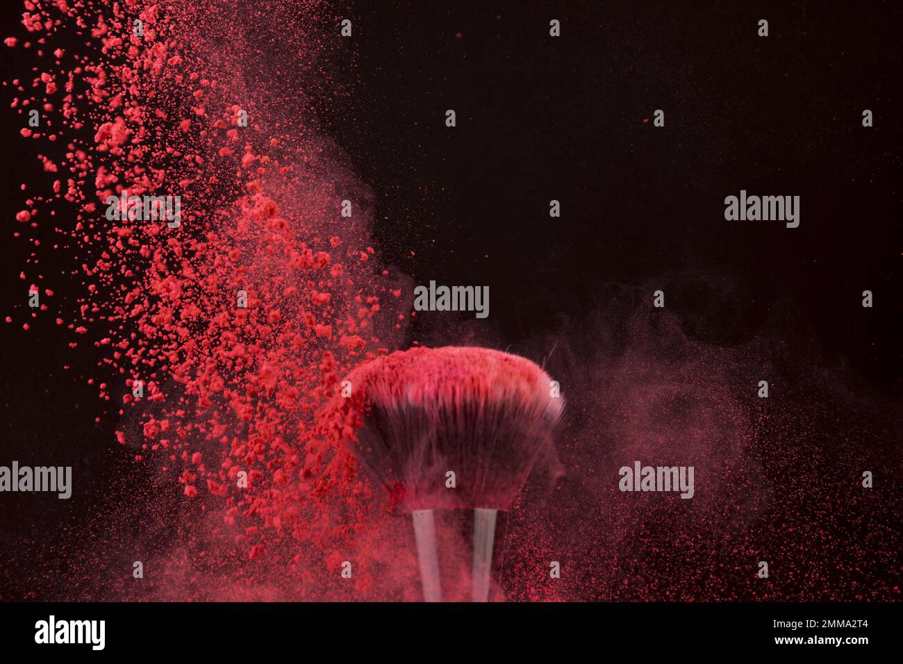 impressive bright color brush falling powder. Resolution and high ...