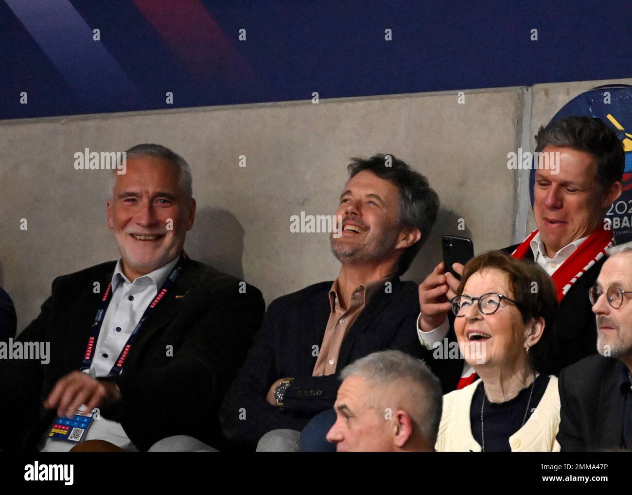 Denmark's Crown Prince Frederik during the IHF Men's World Championship ...