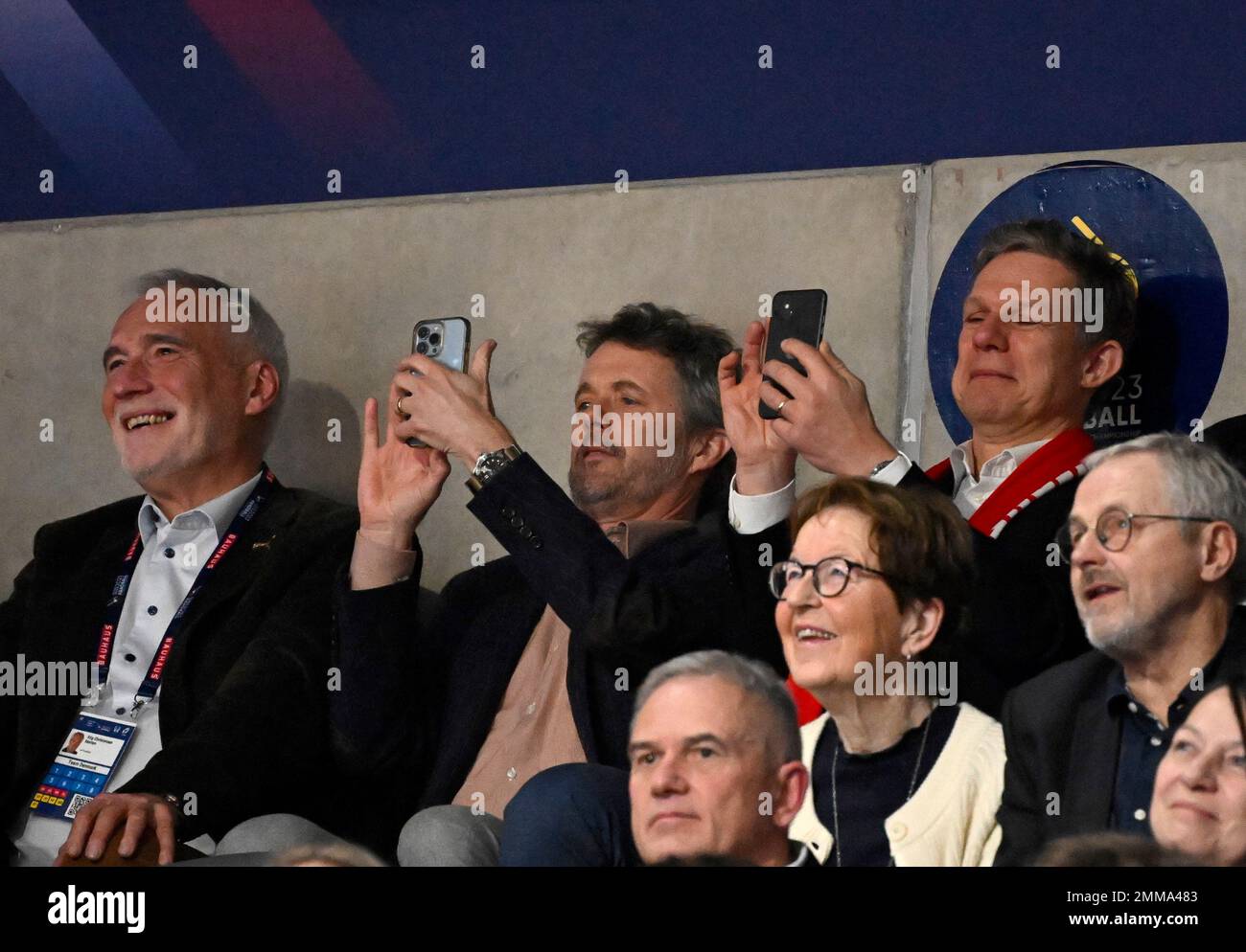 Denmark's Crown Prince Frederik during the IHF Men's World Championship ...
