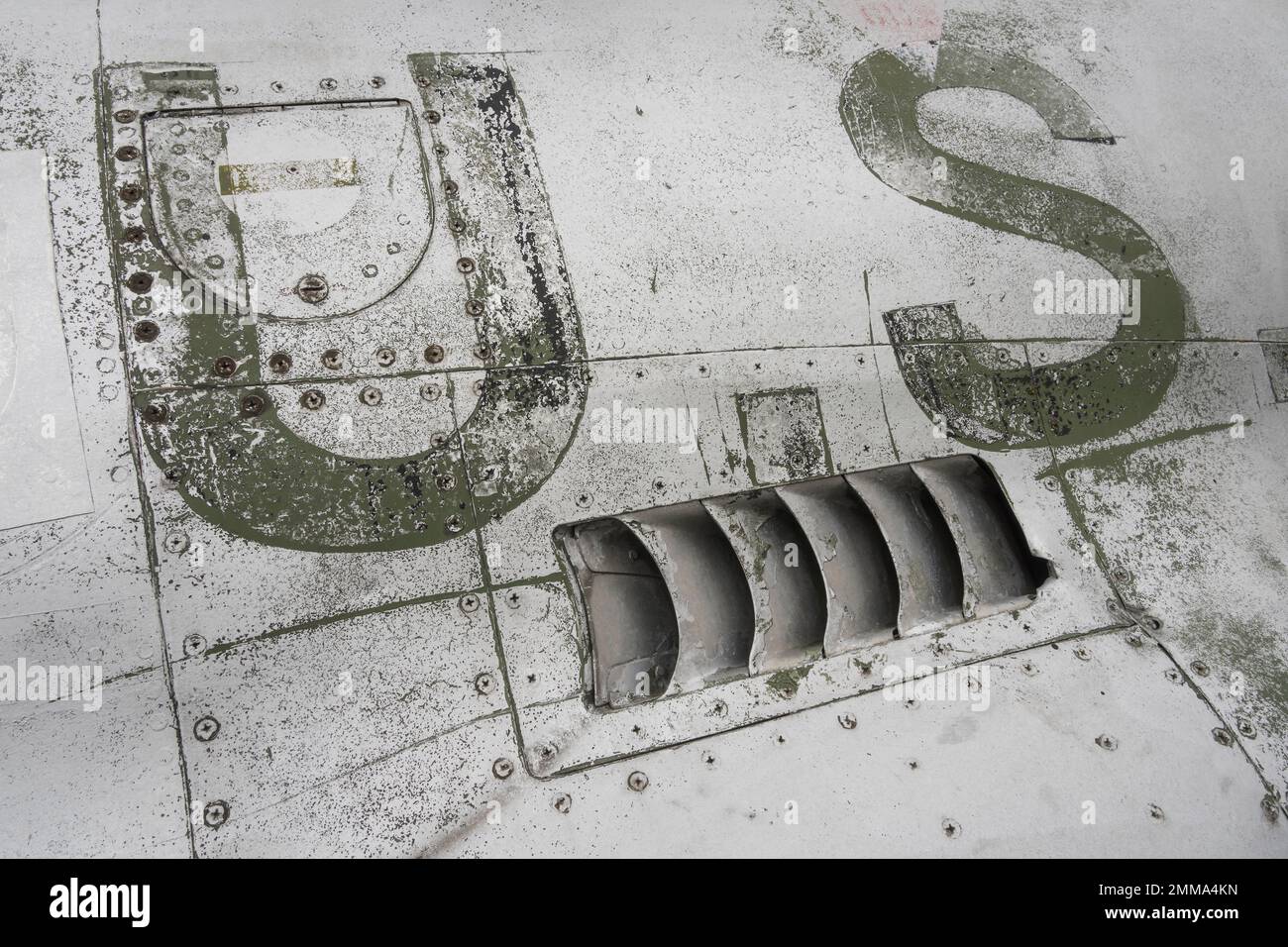 detail of a weathered fighter jet hull Stock Photo - Alamy