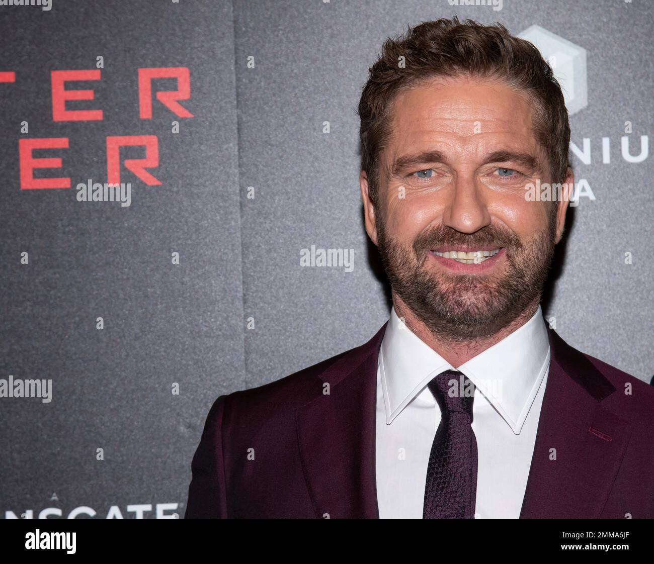 Gerard Butler attends the world premiere of "Hunter Killer", hosted by ...