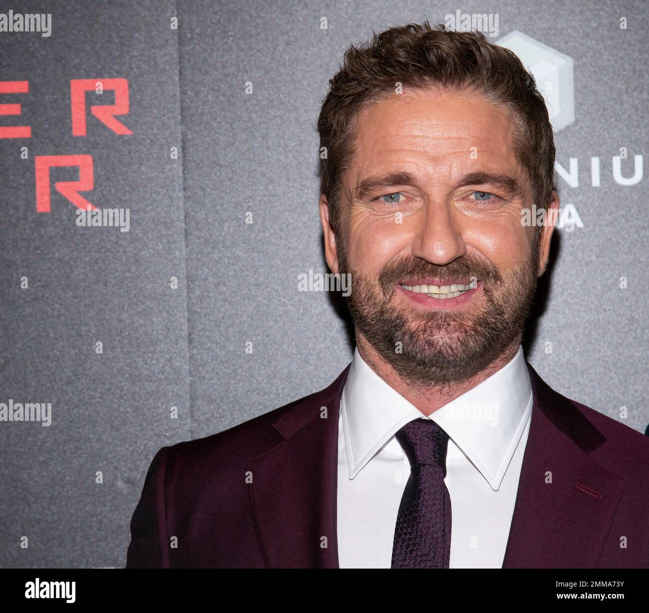 Gerard Butler attends the world premiere of "Hunter Killer", hosted by ...