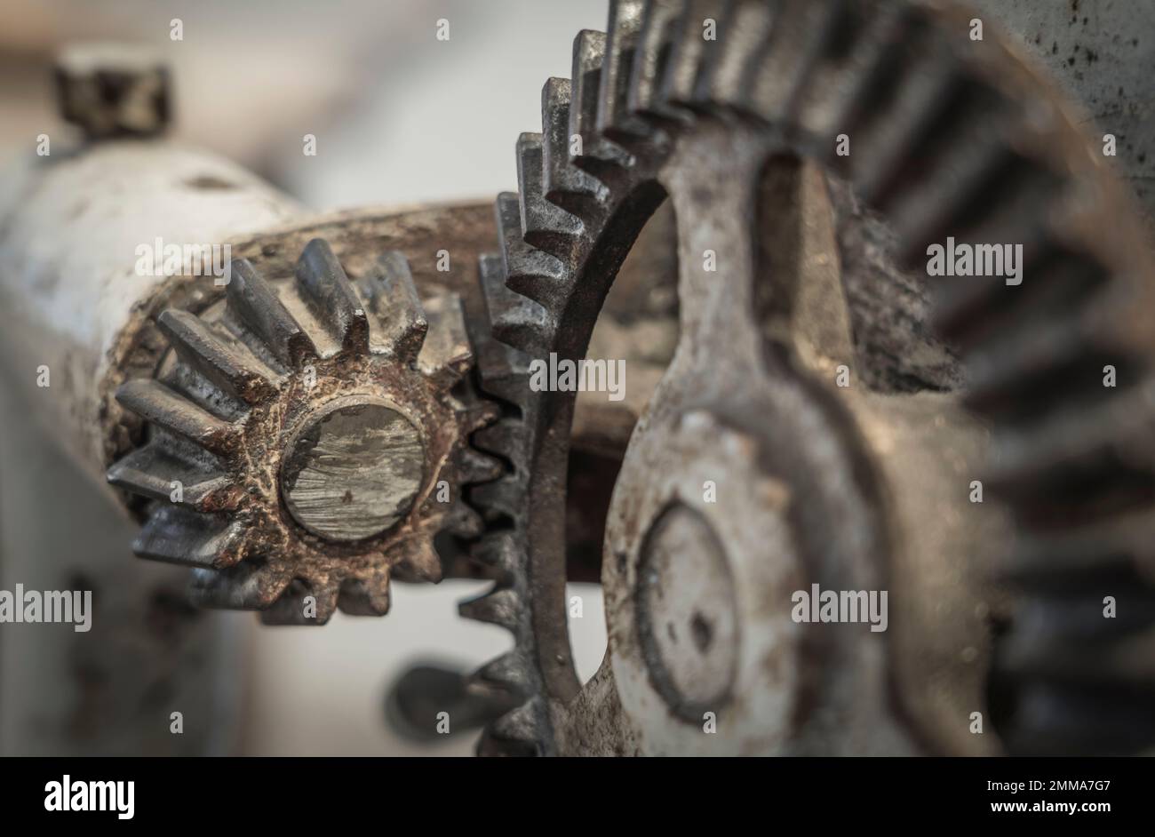 gears of a historic machine Stock Photo - Alamy