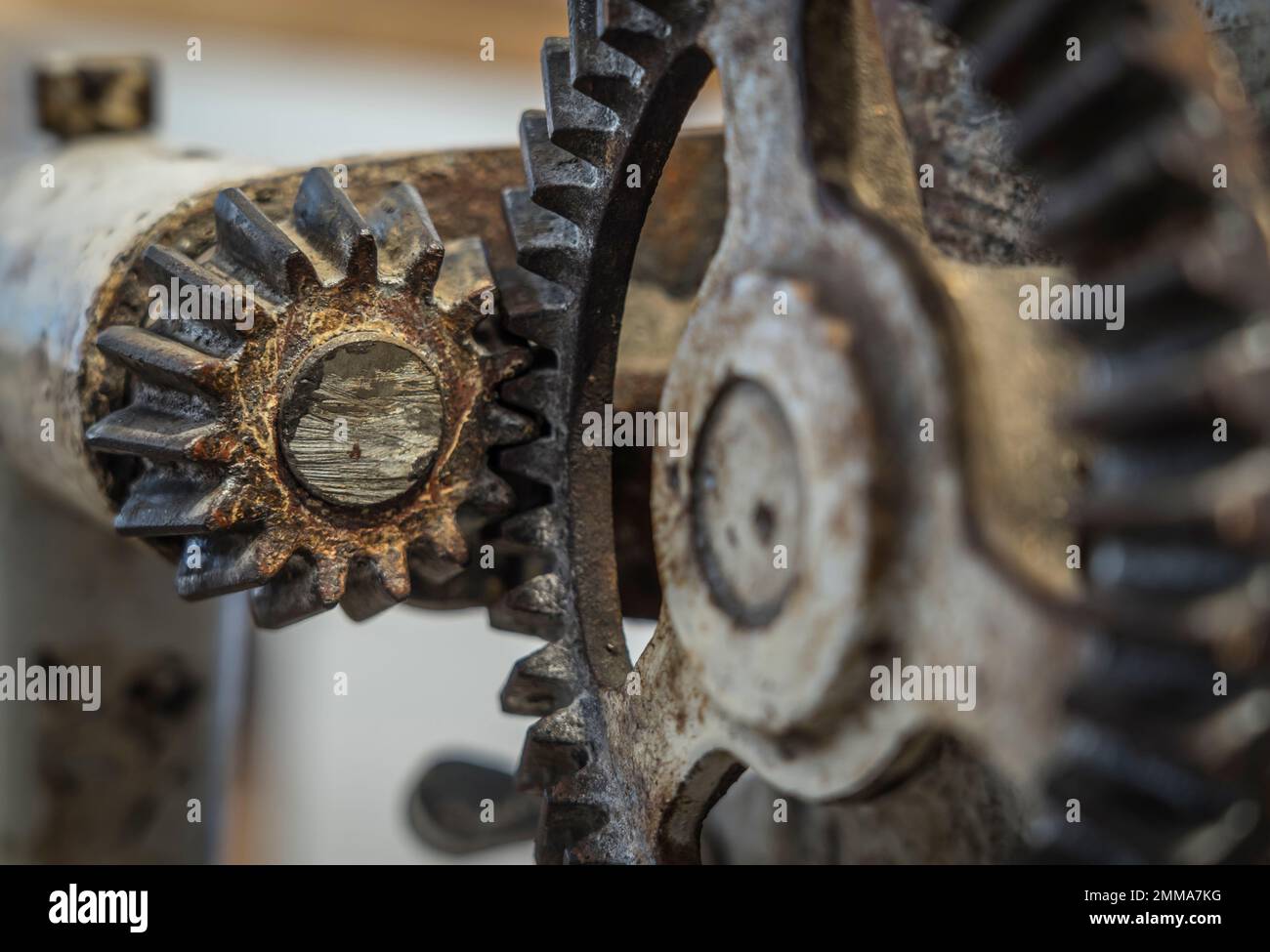 gears of a historic machine Stock Photo - Alamy
