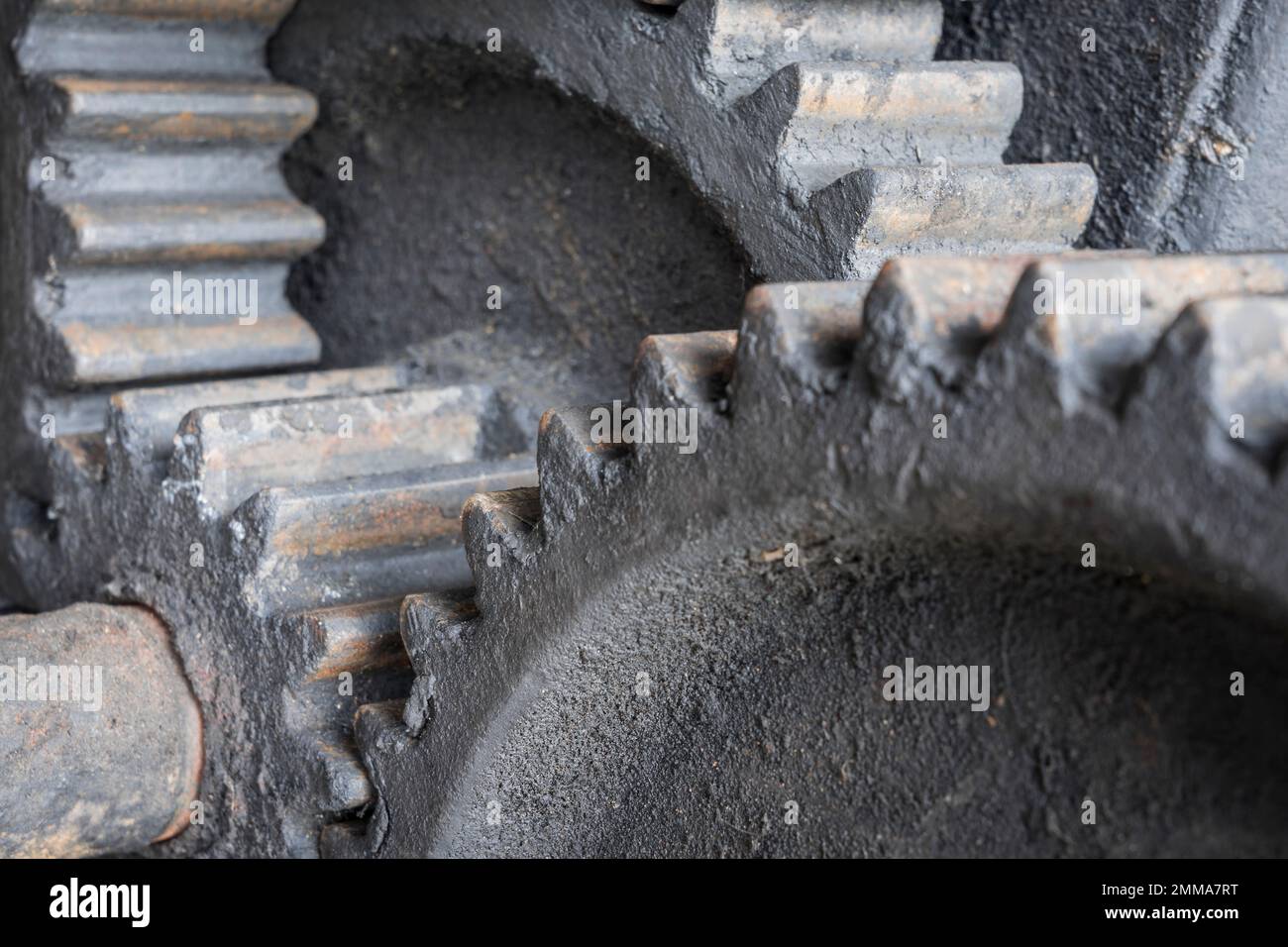 gears of a historic machine Stock Photo - Alamy
