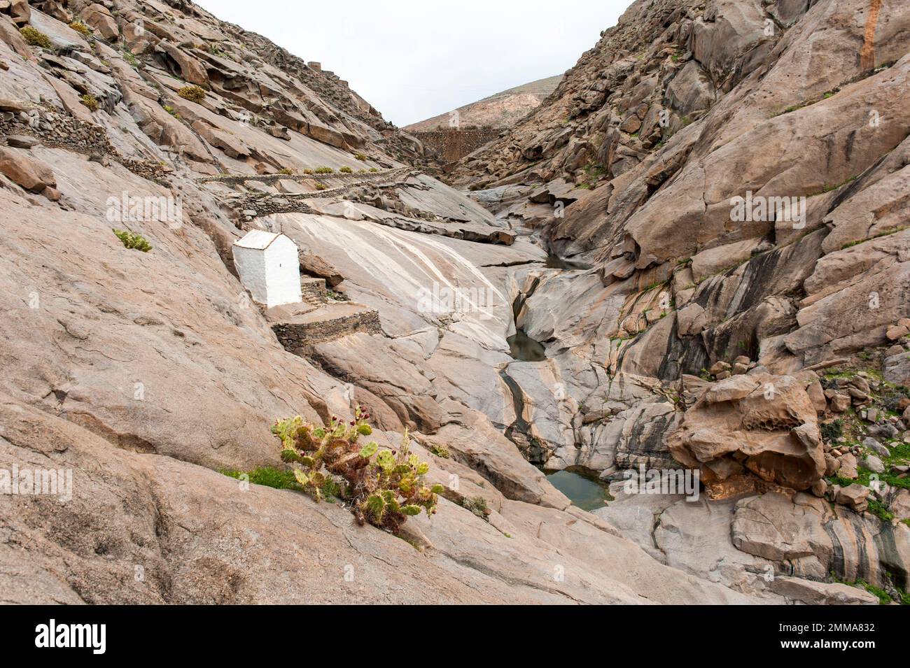 Chapel Ermita de Nuestra Senora de la Pena in the valley Barranco de ...