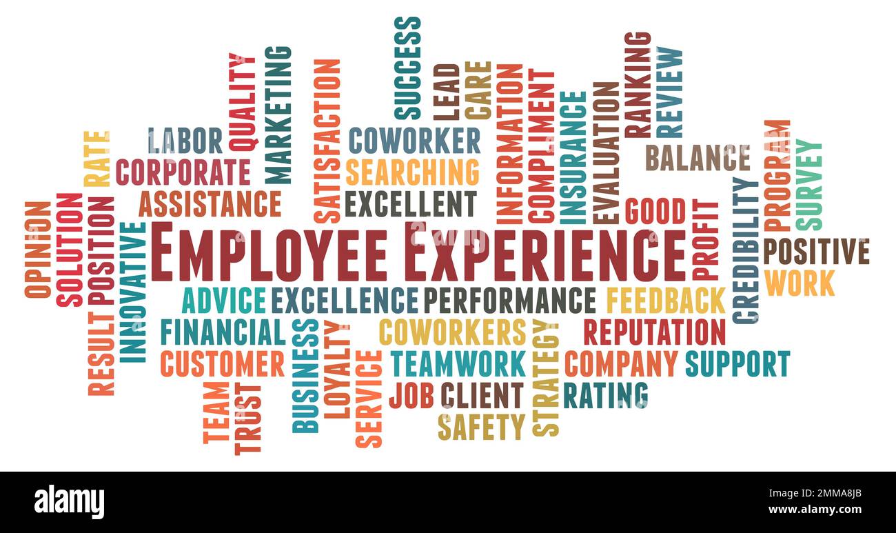Employee Experience word cloud concept on white background Stock Photo ...