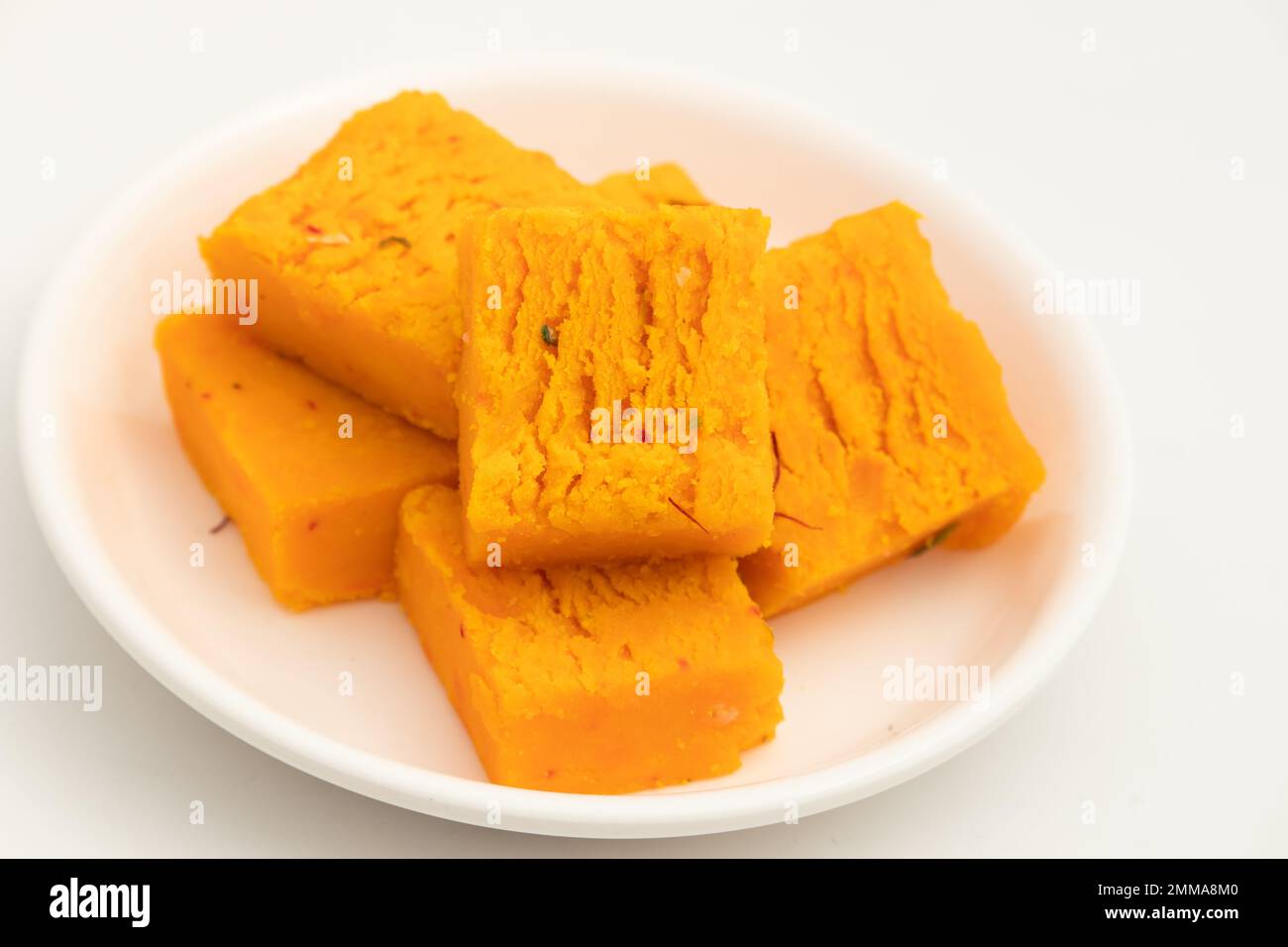 Khoya Kesar Burfi Or Saffron Khoa Barfi Is Milk Based Sweet Made Of ...
