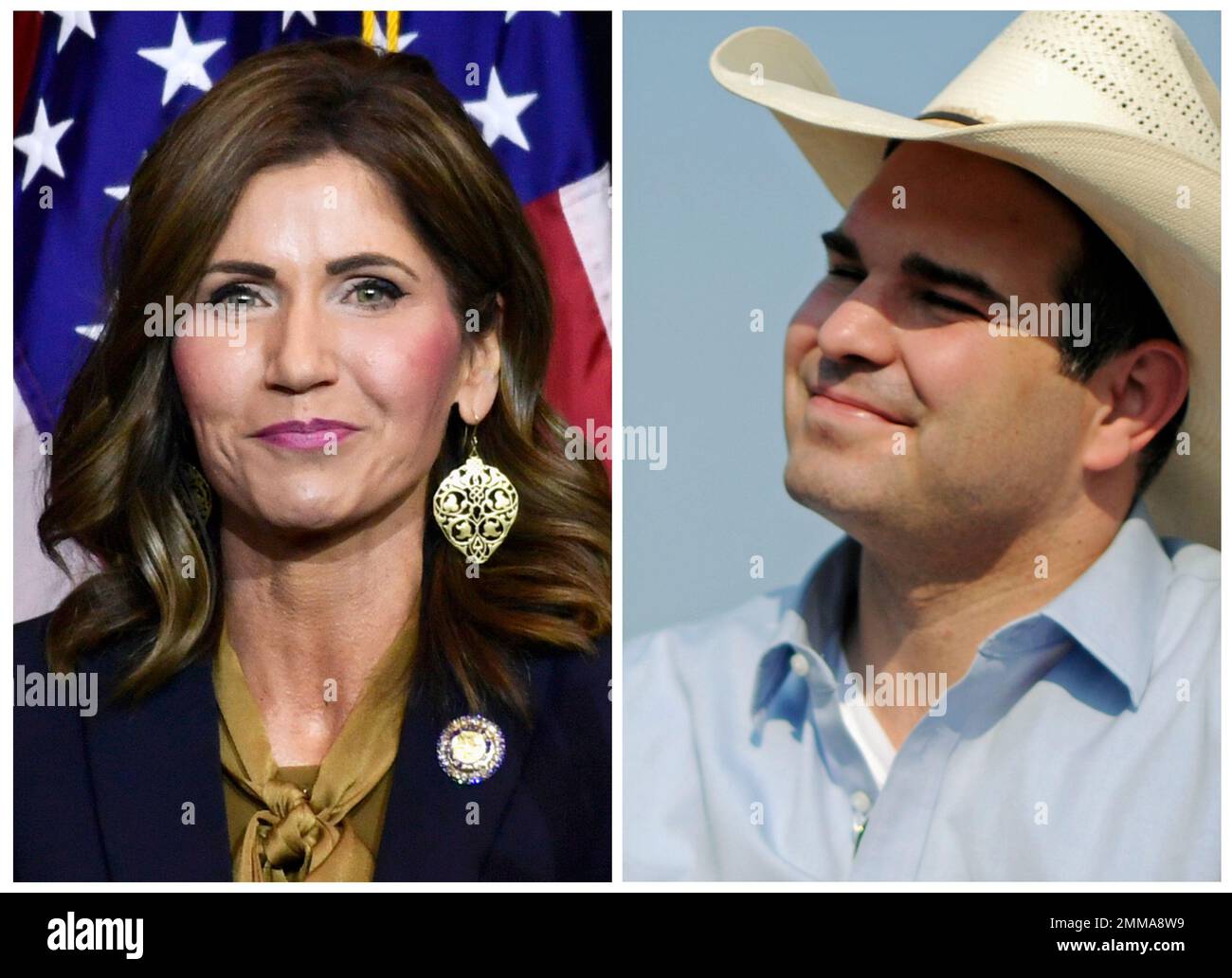 FILE - This combination of file photos shows South Dakota gubernatorial ...