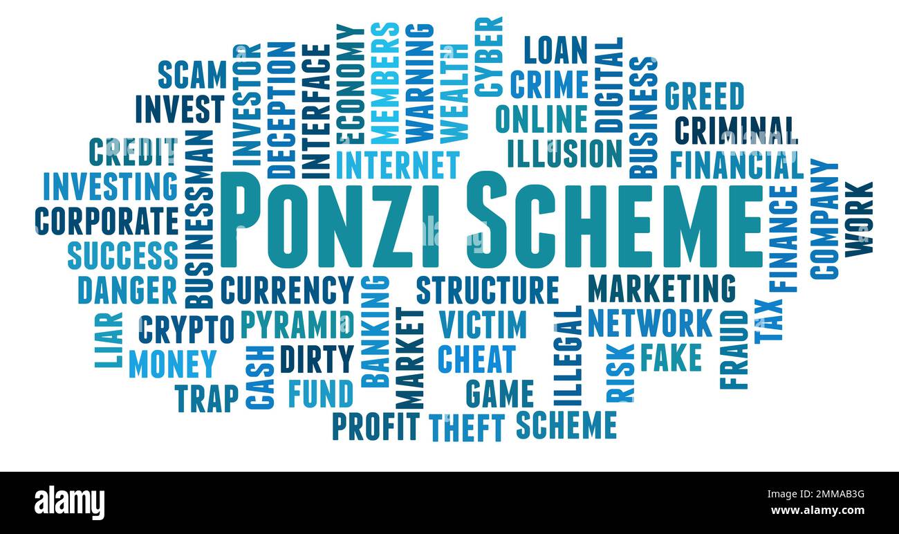 Ponzi Scheme word cloud concept on white background Stock Photo - Alamy