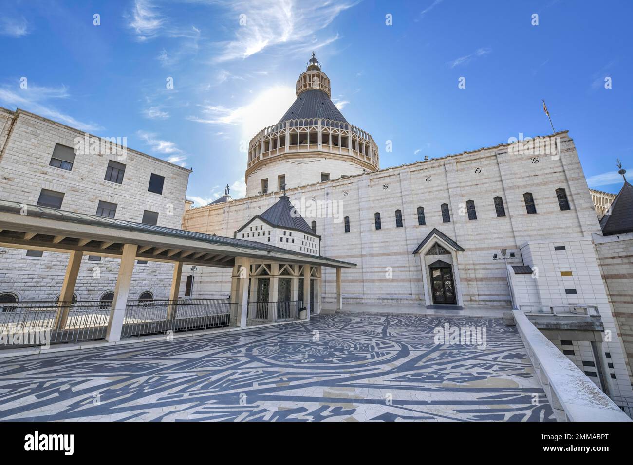 North view, Basilica of the Annunciation, Nazareth, Israel Stock Photo ...
