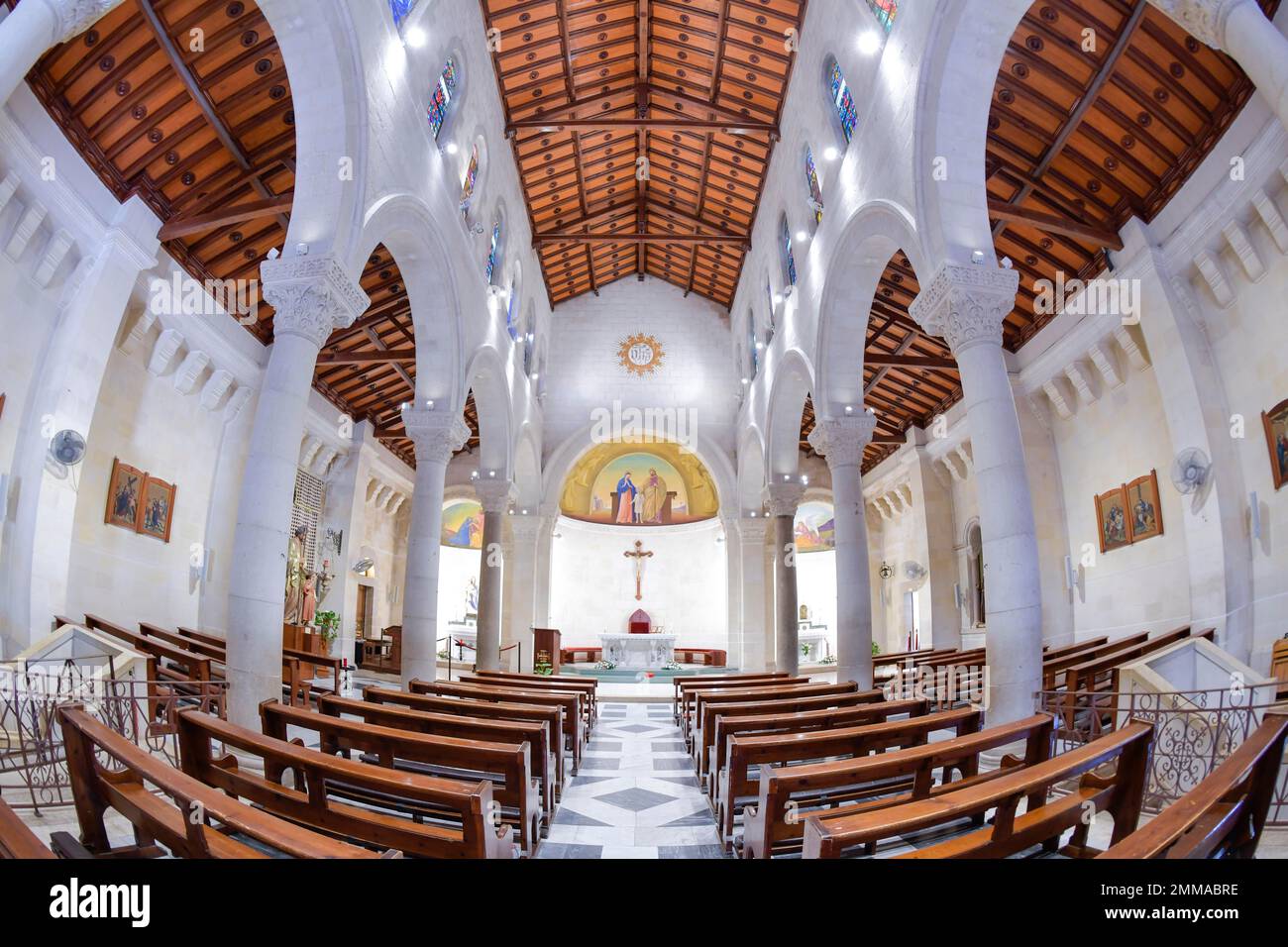 St Joseph's Church, Nazareth, Israel Stock Photo - Alamy