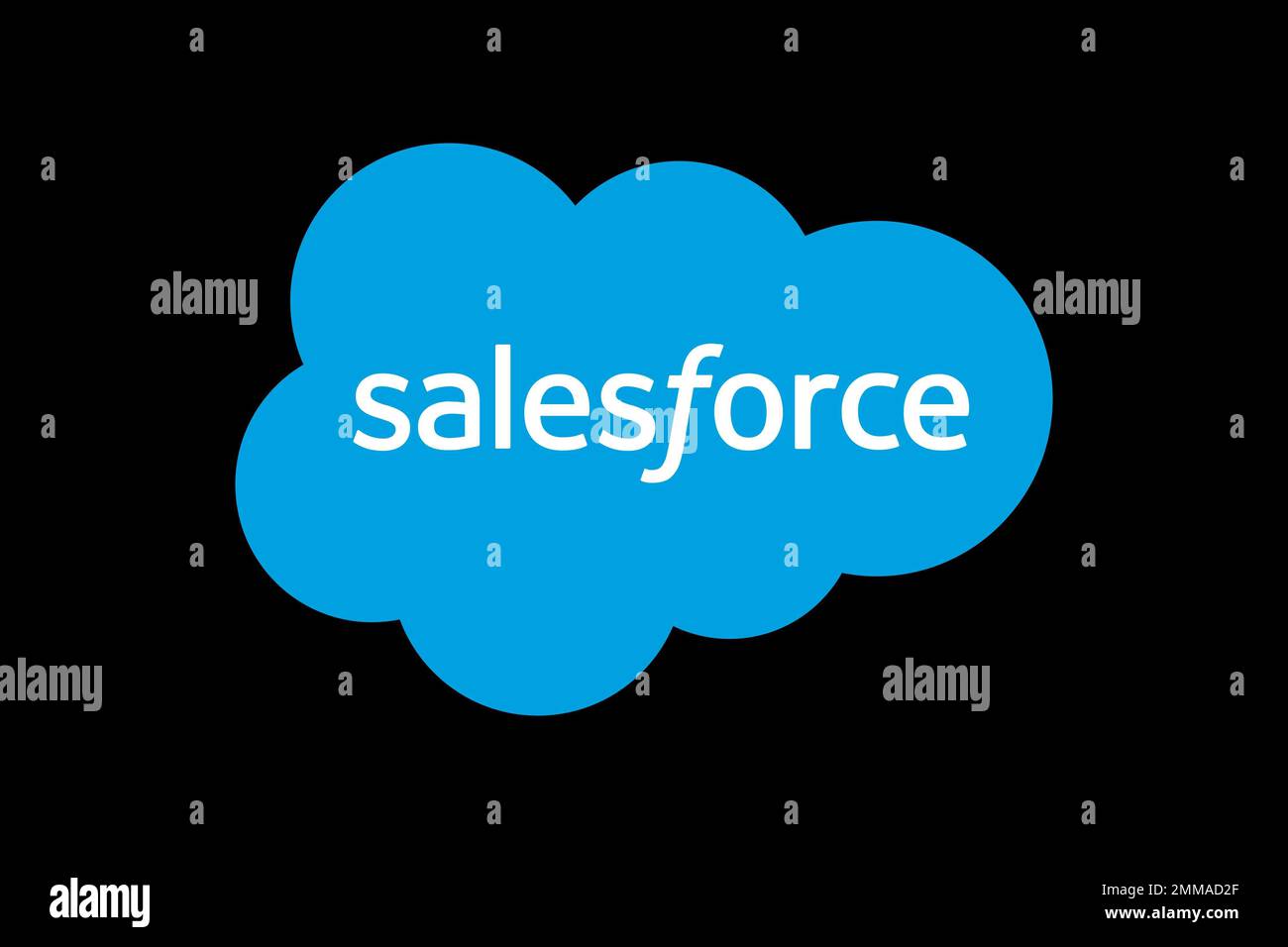 Salesforce, black background, logo, brand name Stock Photo - Alamy