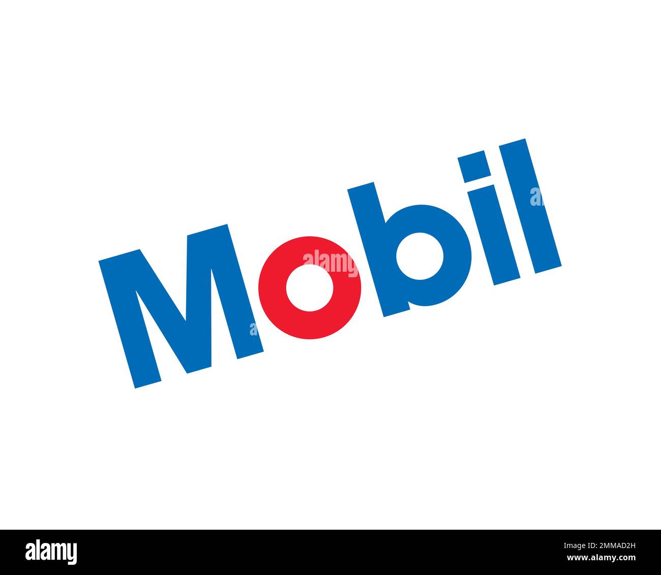 Mobile, Rotated, White background, Logo, Brand name Stock Photo - Alamy