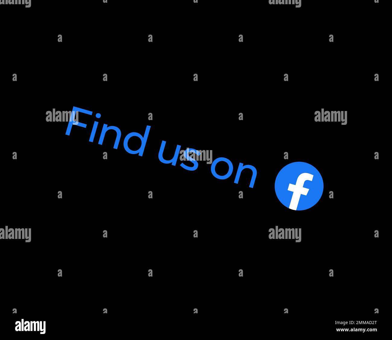 Find us facebook logo hi-res stock photography and images - Alamy