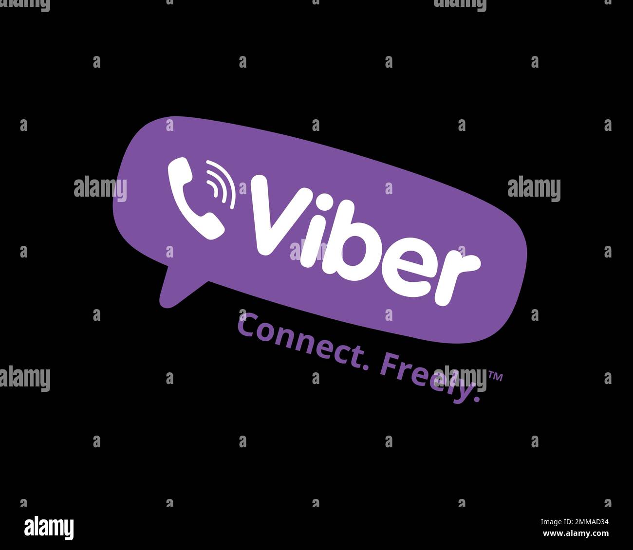 Viber, rotated, black background, logo, brand name Stock Photo - Alamy