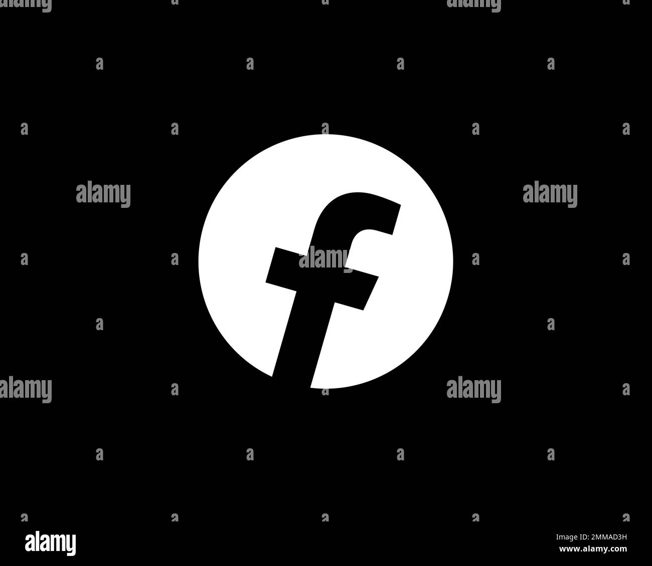 Facebook, rotated, black background, logo, brand name Stock Photo - Alamy