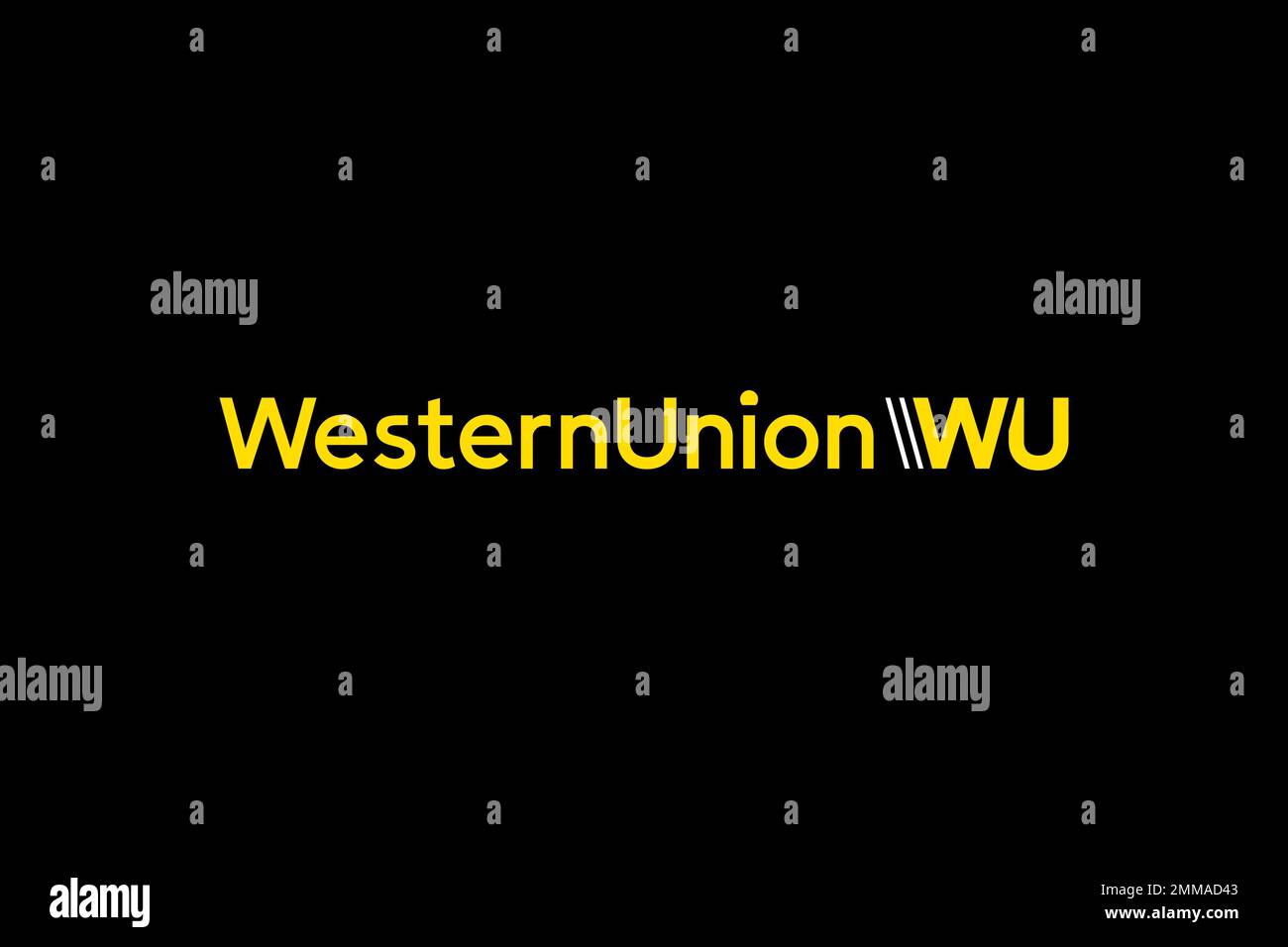 Western Union, black background, logo, brand name Stock Photo - Alamy