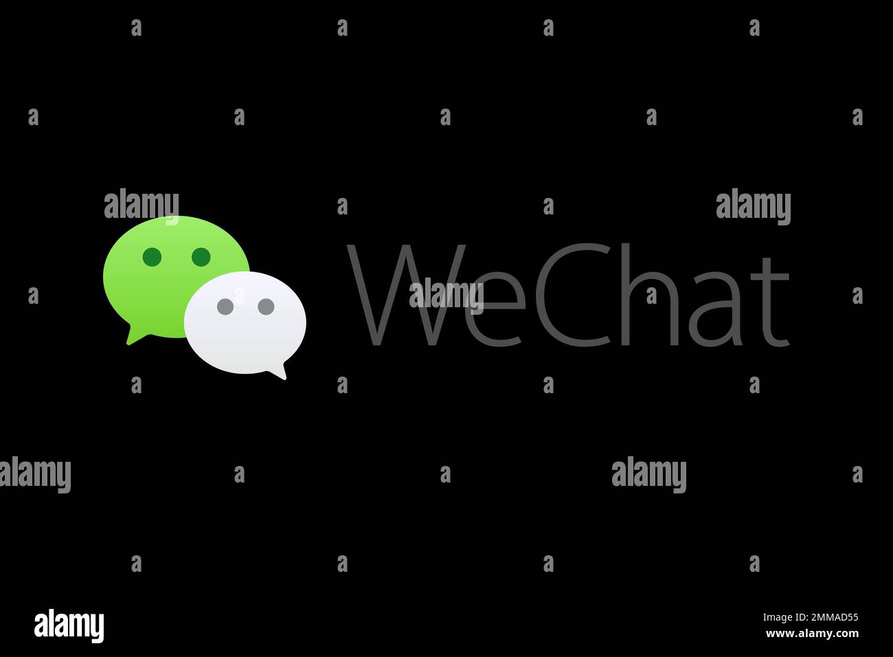 WeChat, black background, logo, brand name Stock Photo - Alamy