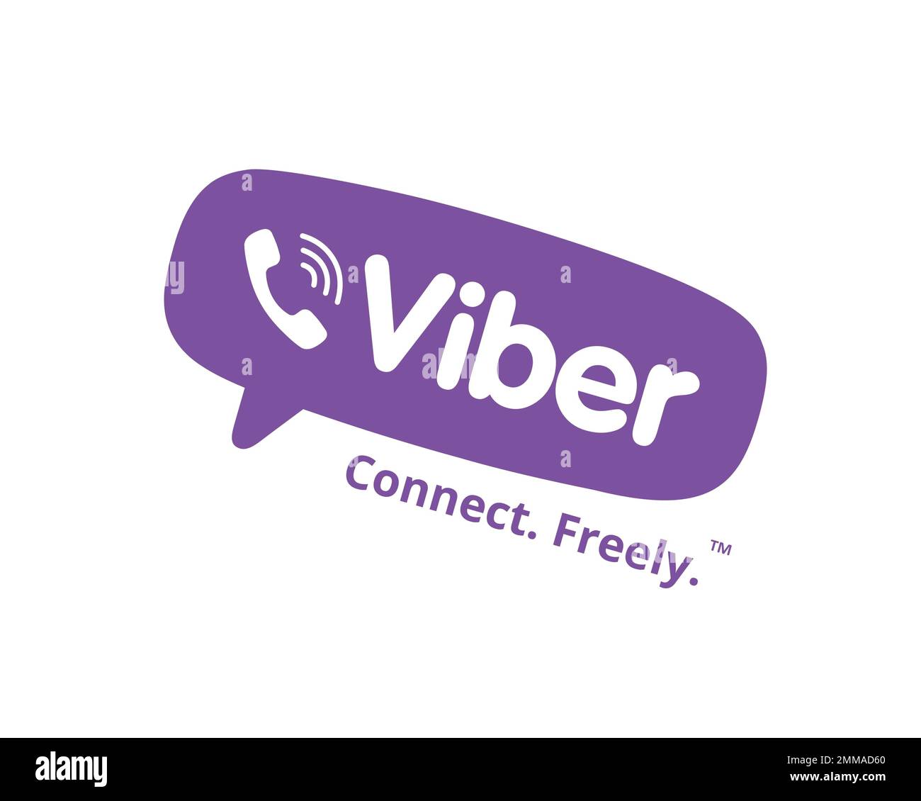 Viber, rotated, white background, logo, brand name Stock Photo - Alamy