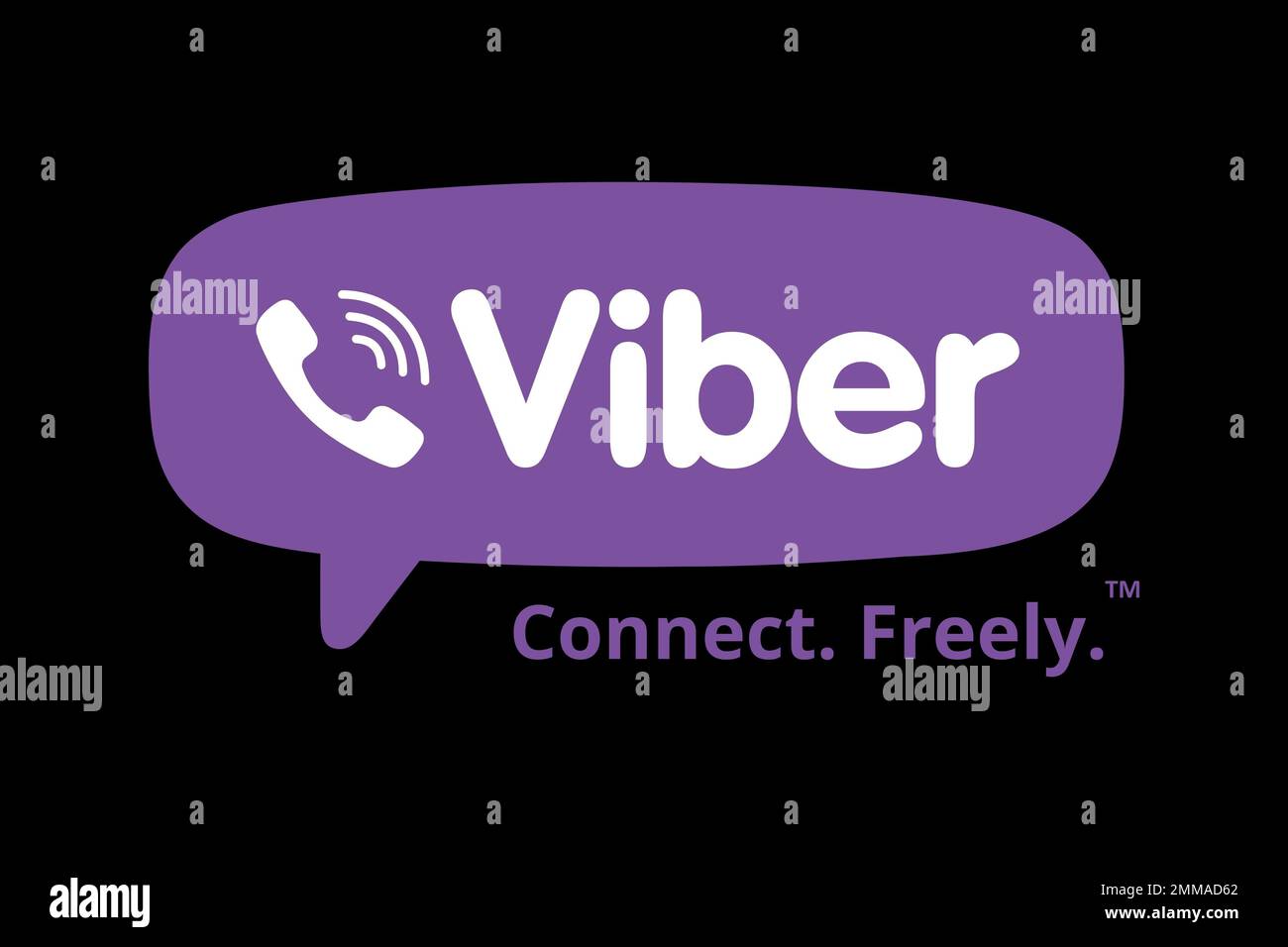 Viber, black background, logo, brand name Stock Photo - Alamy