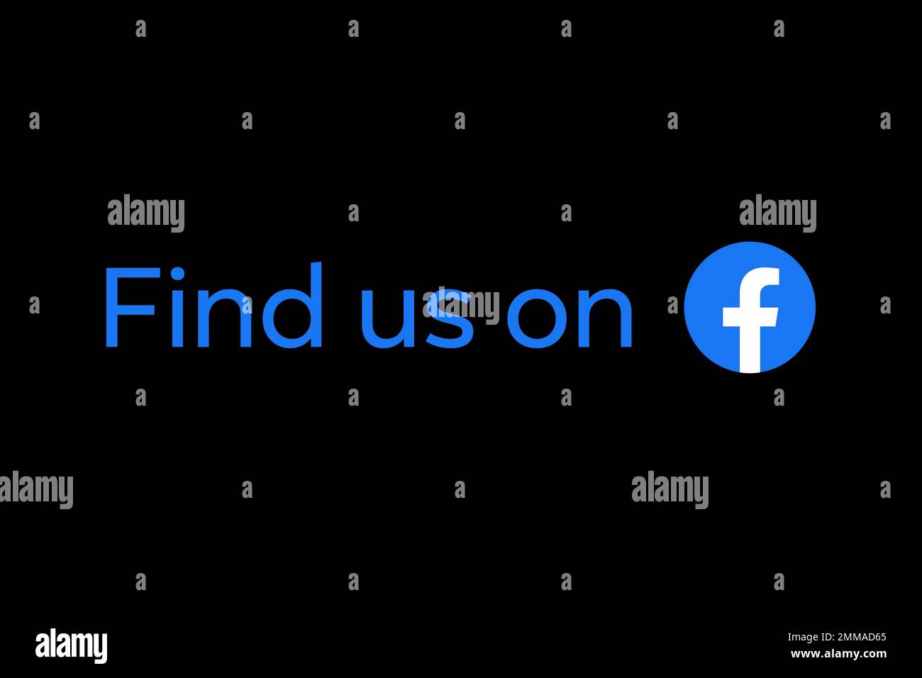 Facebook Find us on Facebook Blue, black background, logo, brand name ...