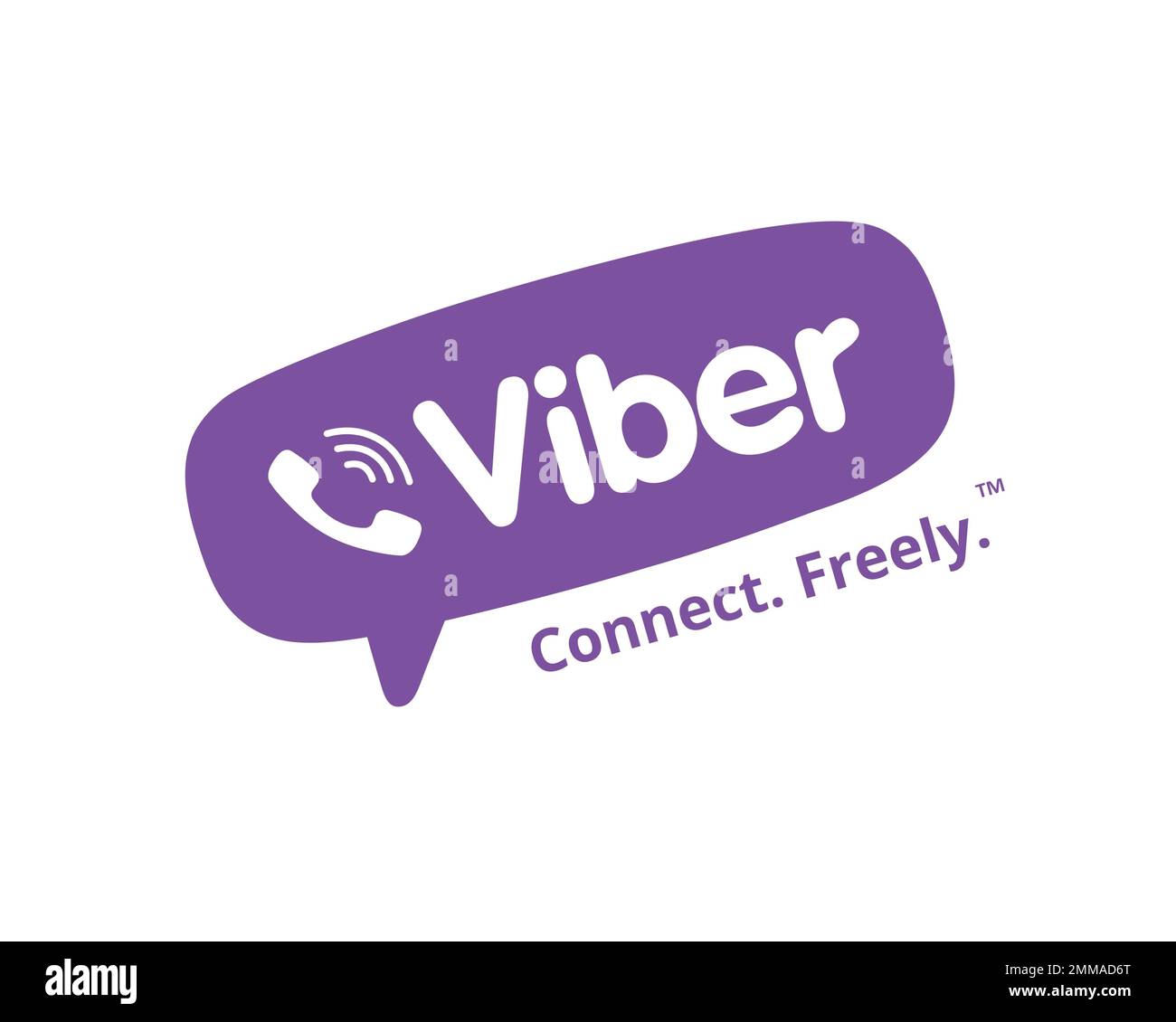 Viber, rotated, white background, logo, brand name Stock Photo - Alamy