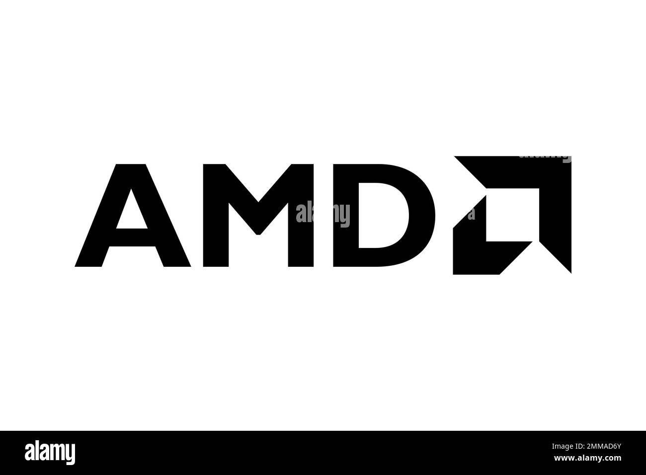 Advanced Micro Devices, white background, logo, brand name Stock Photo ...