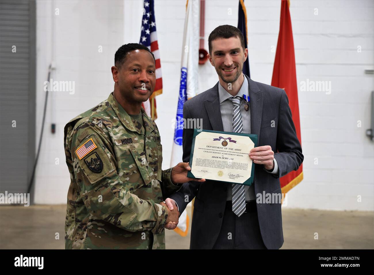 Brig. Gen. Daryl O Hood (left), the commanding general of the 20th ...