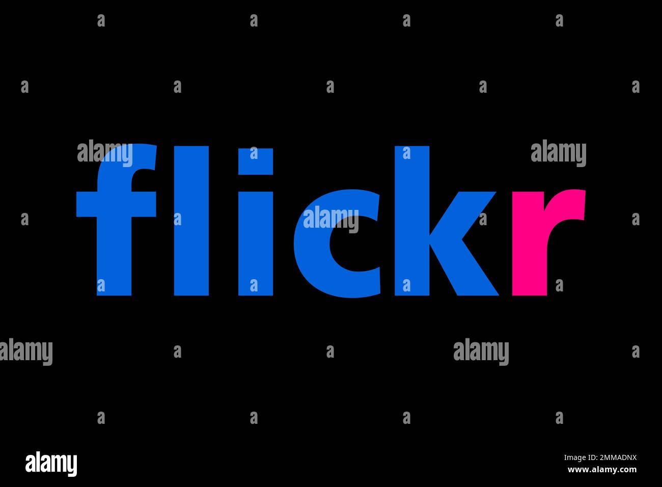 Flickr, black background, logo, brand name Stock Photo - Alamy