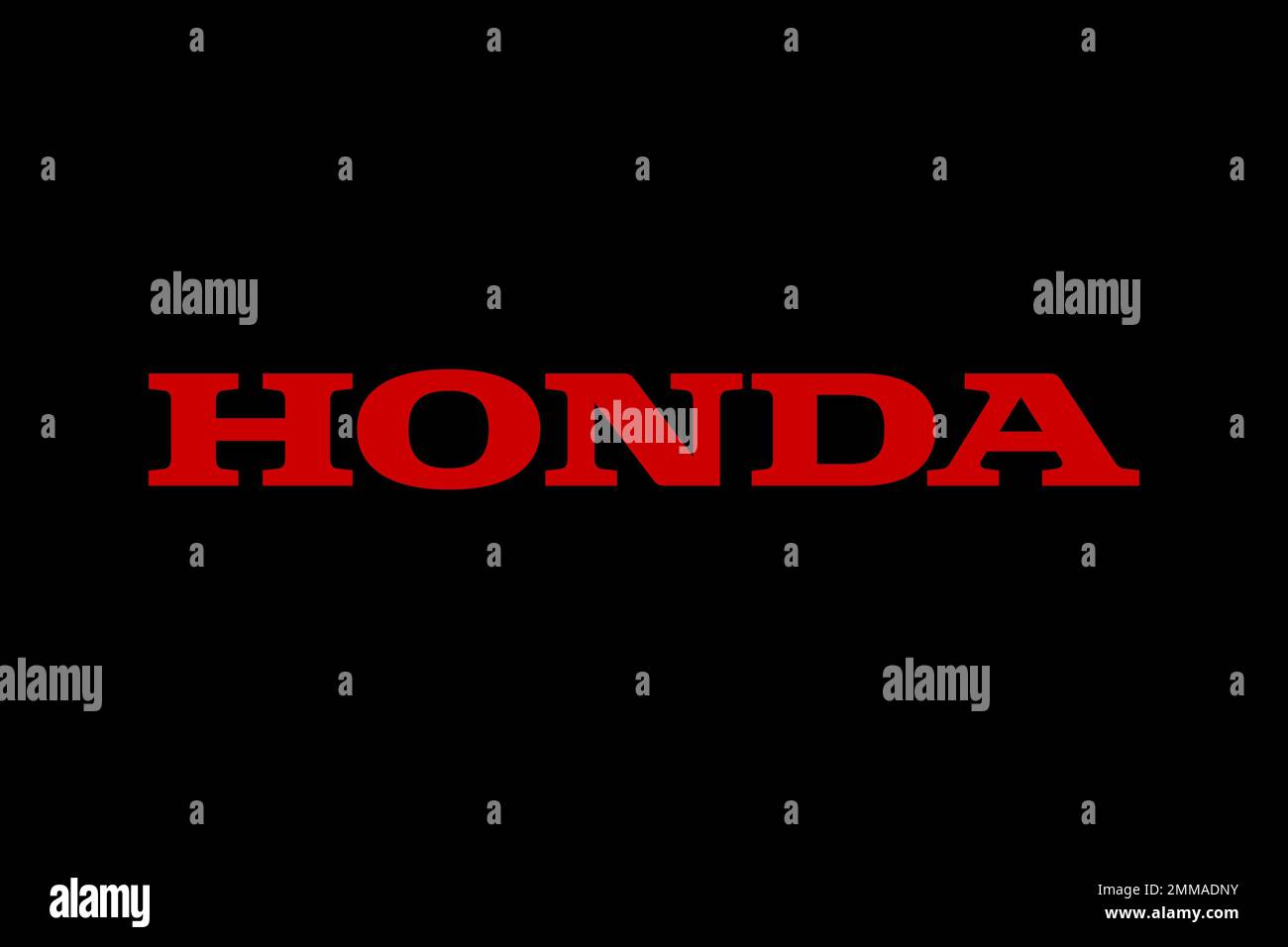 Red Honda Logo Black Background