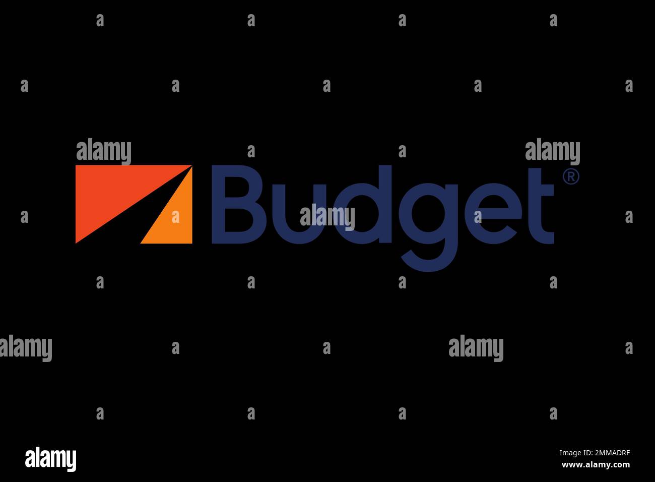 Budget Rent a Car, black background, logo, brand name Stock Photo - Alamy