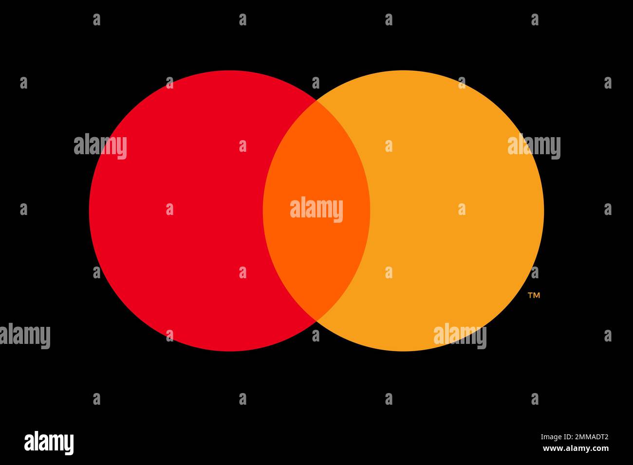 Mastercard, black background, logo, brand name Stock Photo - Alamy