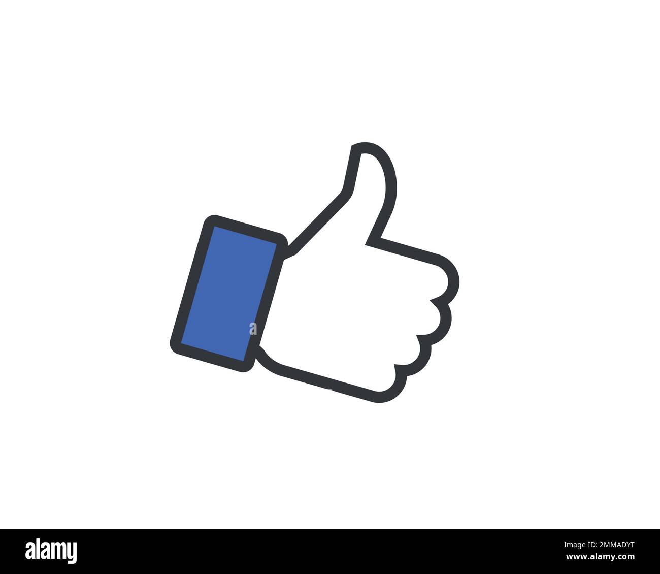Facebook Thumb Icon, Rotated, White Background Logo, Brand Name Stock ...
