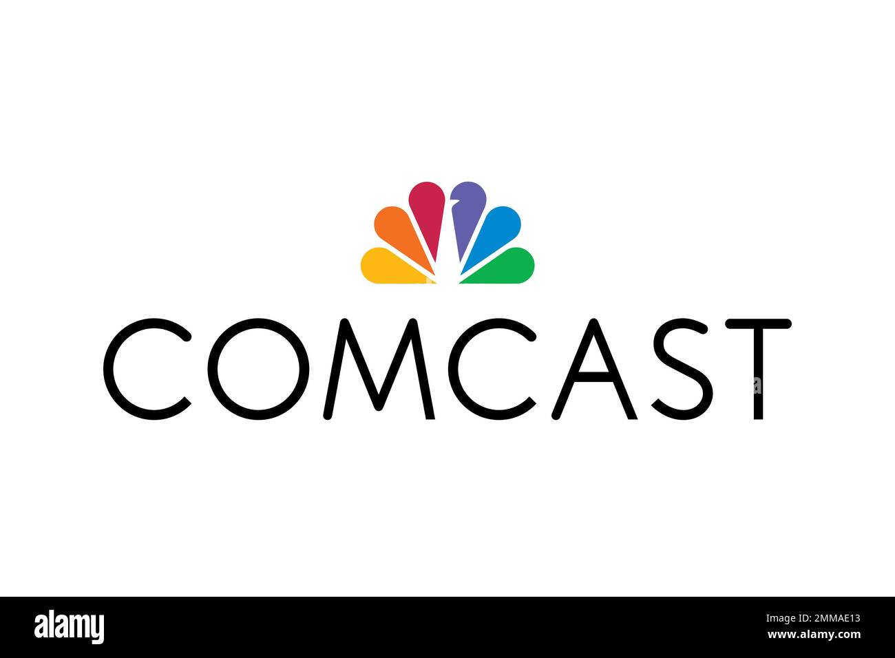 Comcast, White background, Logo, Brand name Stock Photo - Alamy