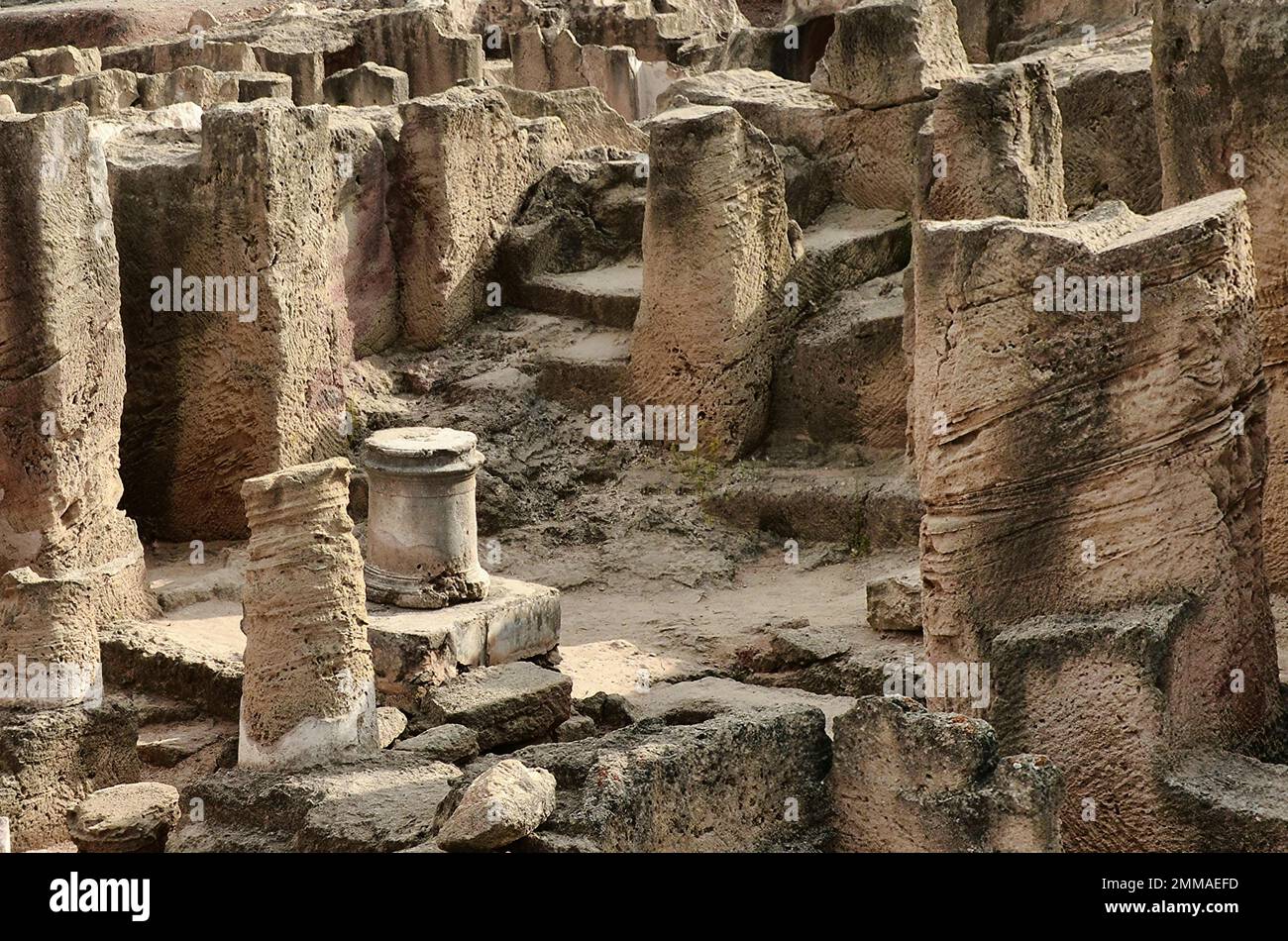 The ruins of Paphos (Cyprus) a UNESCO World Heritage Site for its ...