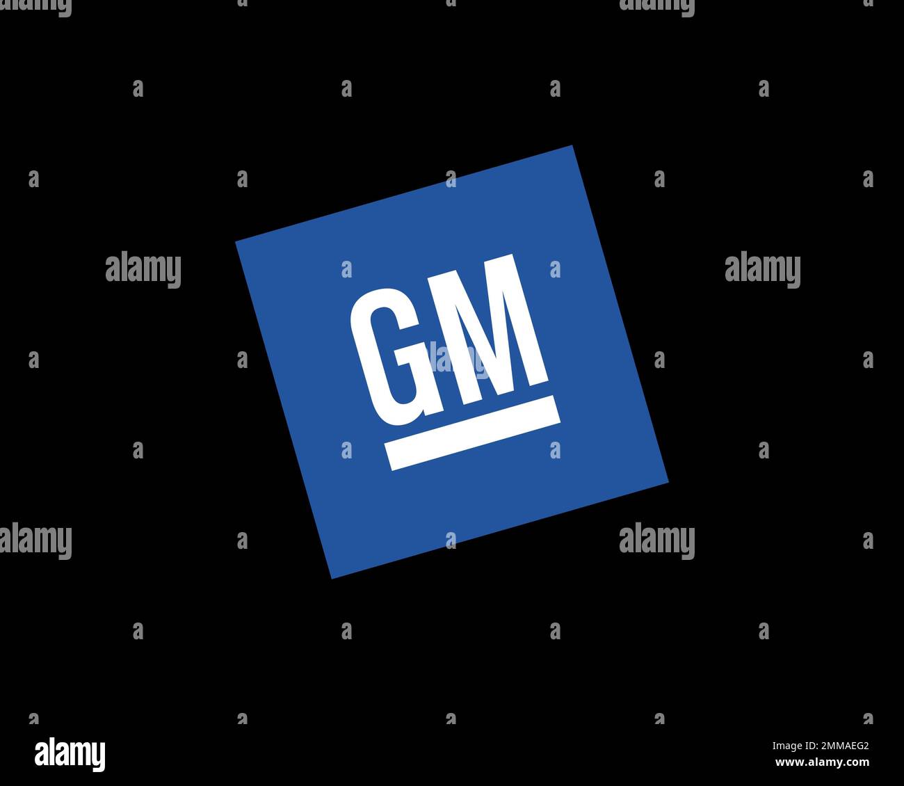 General Motors, rotated, black background, logo, brand name Stock Photo ...