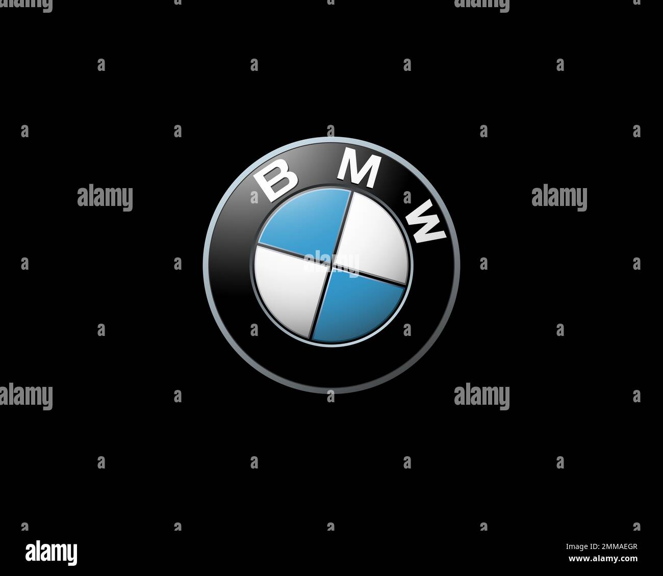BMW, rotated, black background, logo, brand name Stock Photo - Alamy