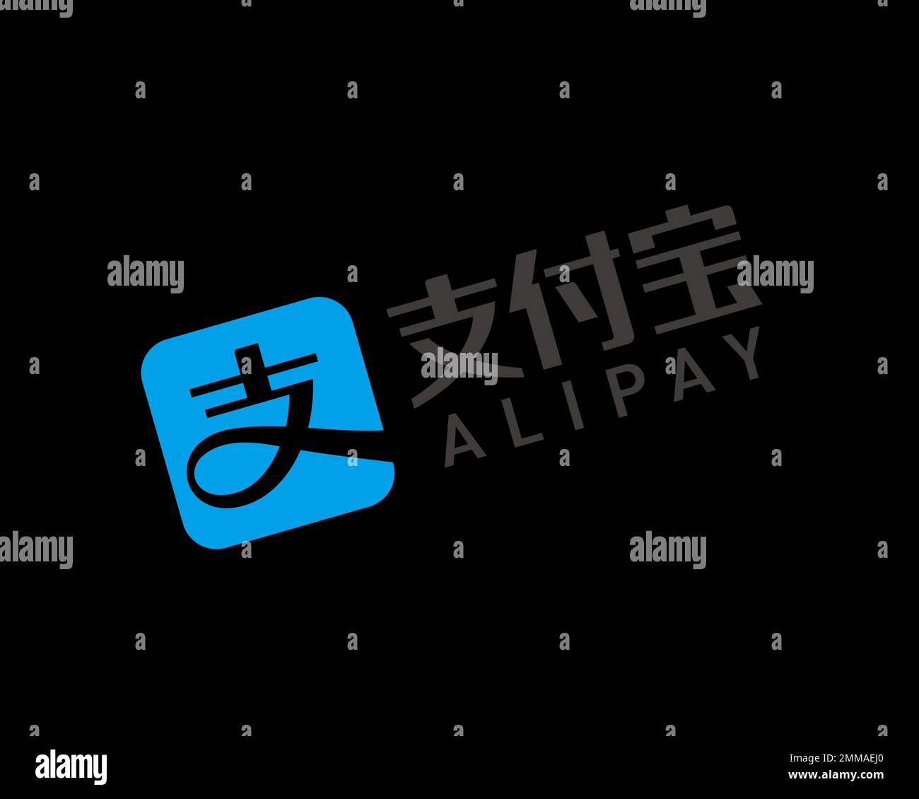 Alipay, Rotated, Black background, Logo, Brand name Stock Photo - Alamy
